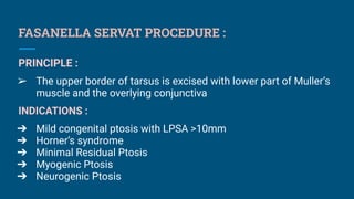 PTOSIS OF UPPER LID AND MANAGEMENT OF PTOSIS | PDF