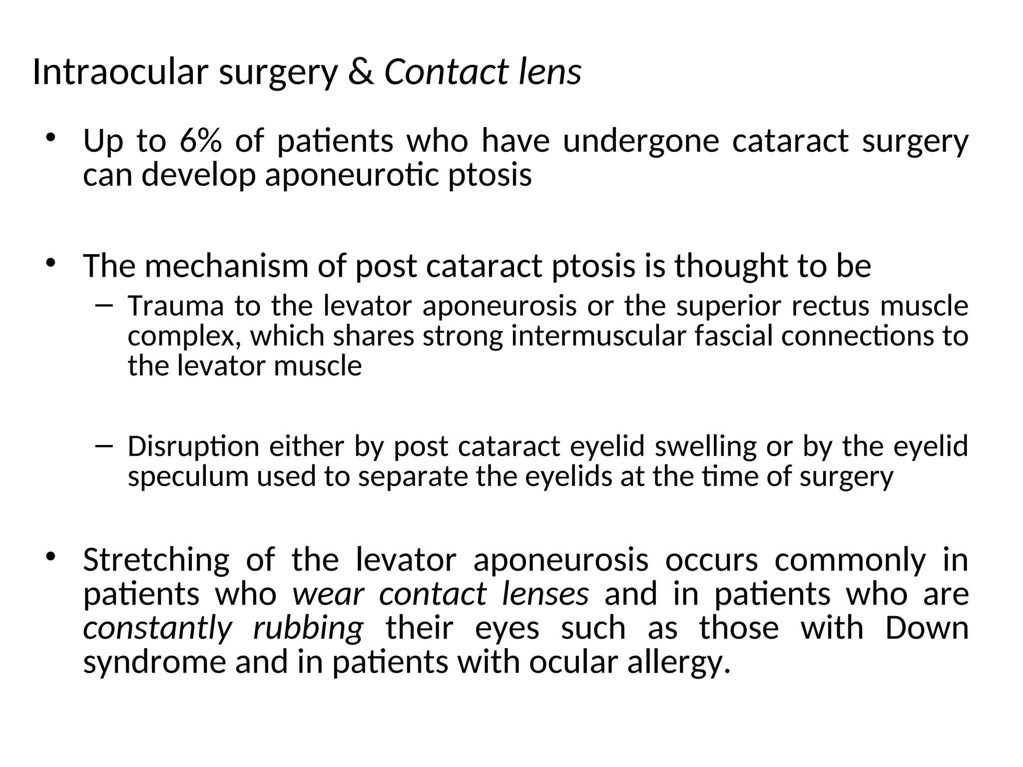 ptosis evaluation and management in details | PPT