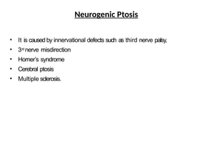 Case of ptosis and it’s diagnosis and management | PPTX
