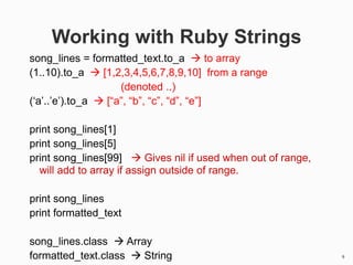 Learn ruby intro | PPTX