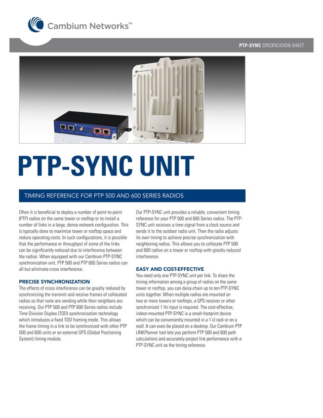 Ptp sync ss-040412 | PDF