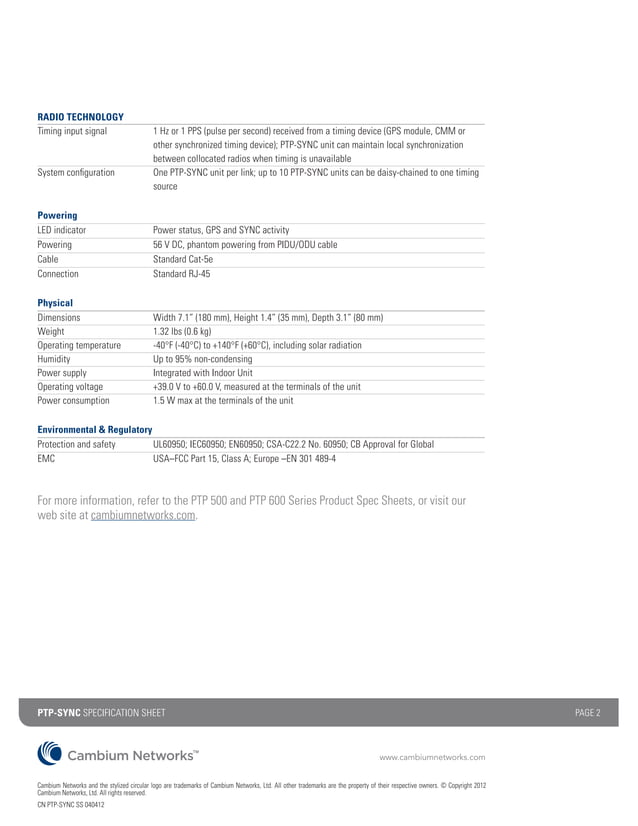 Ptp sync ss-040412 | PDF