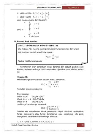 Peubah acak diskrit dan kontinu | DOCX