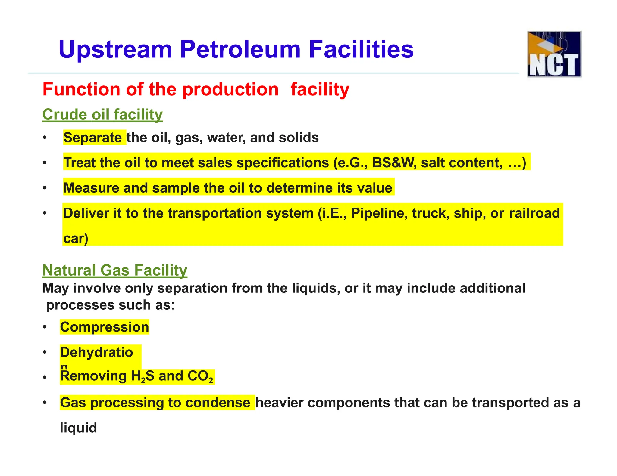 production operation for oil and gas at surface | PPTX