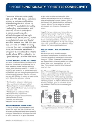 Ptp500 600 tech-ov_fs-070912 | PDF | Internet of Things | Internet