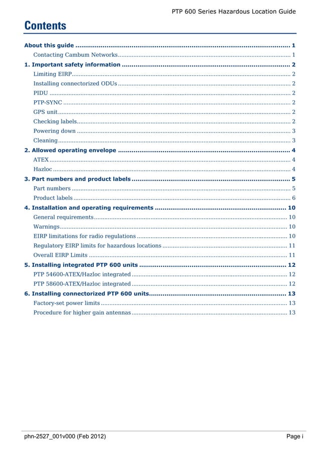 Ptp600 hazardous location guide | PDF