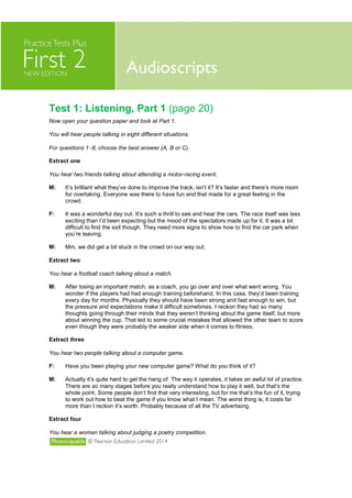 Ptp first test_1_audioscripts | PDF