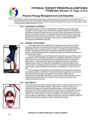 Ptpm002 Pt Mgmt Of Limb Amputees | PDF
