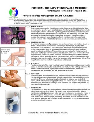 Ptpm002 Pt Mgmt Of Limb Amputees | PDF