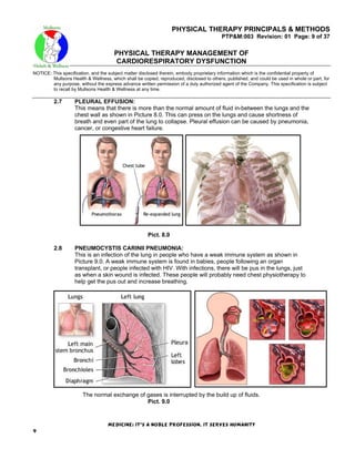 PHYSICAL THERAPY MANAGEMENT OF CARDIORESPIRATORY DYSFUNCTION | PDF