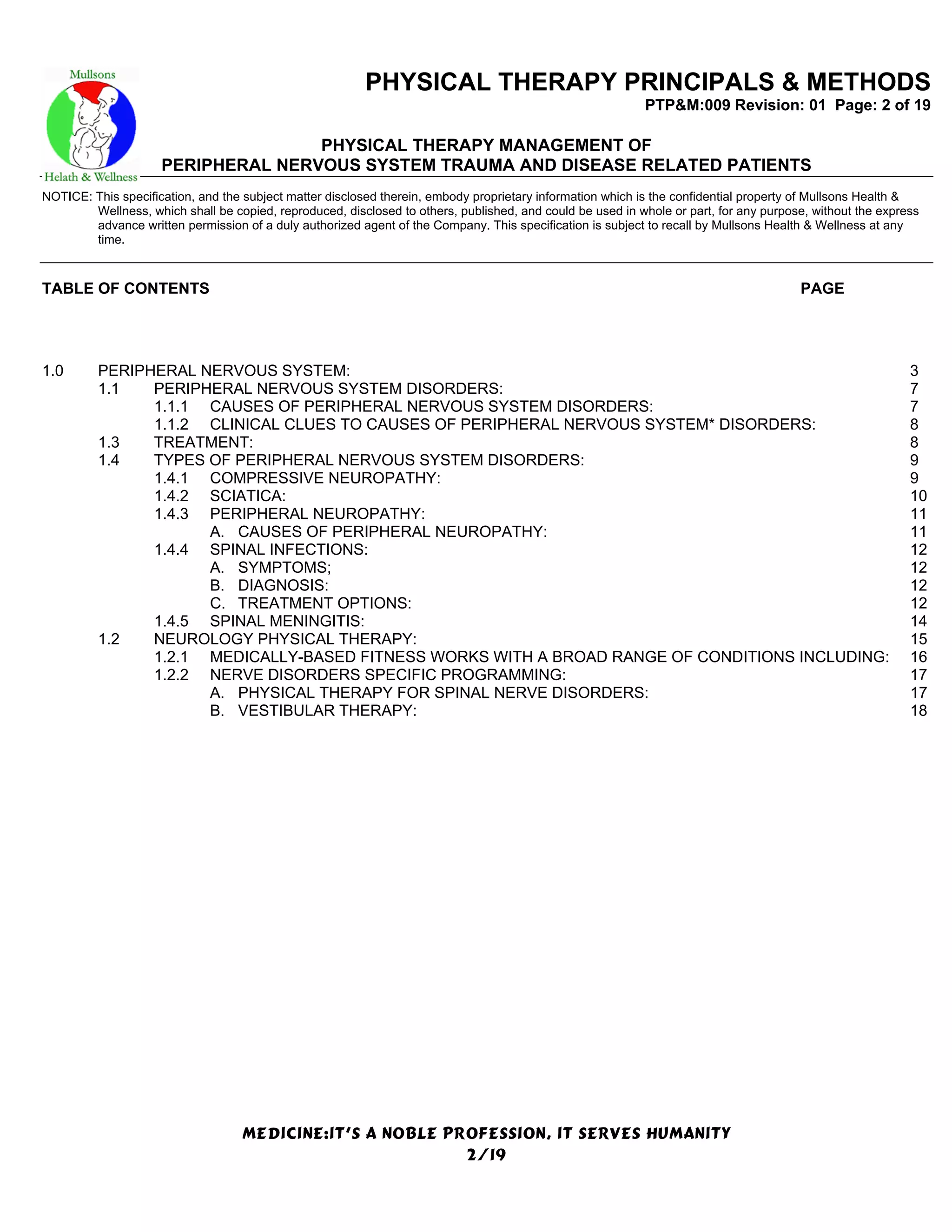PTP&M009 PTM of Peripheral Nervous System trauma and disea… | PDF | Brain and Nervous System ...