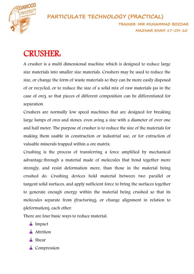 Crusher and Its Types | PDF | Home Appliances | Home & Garden