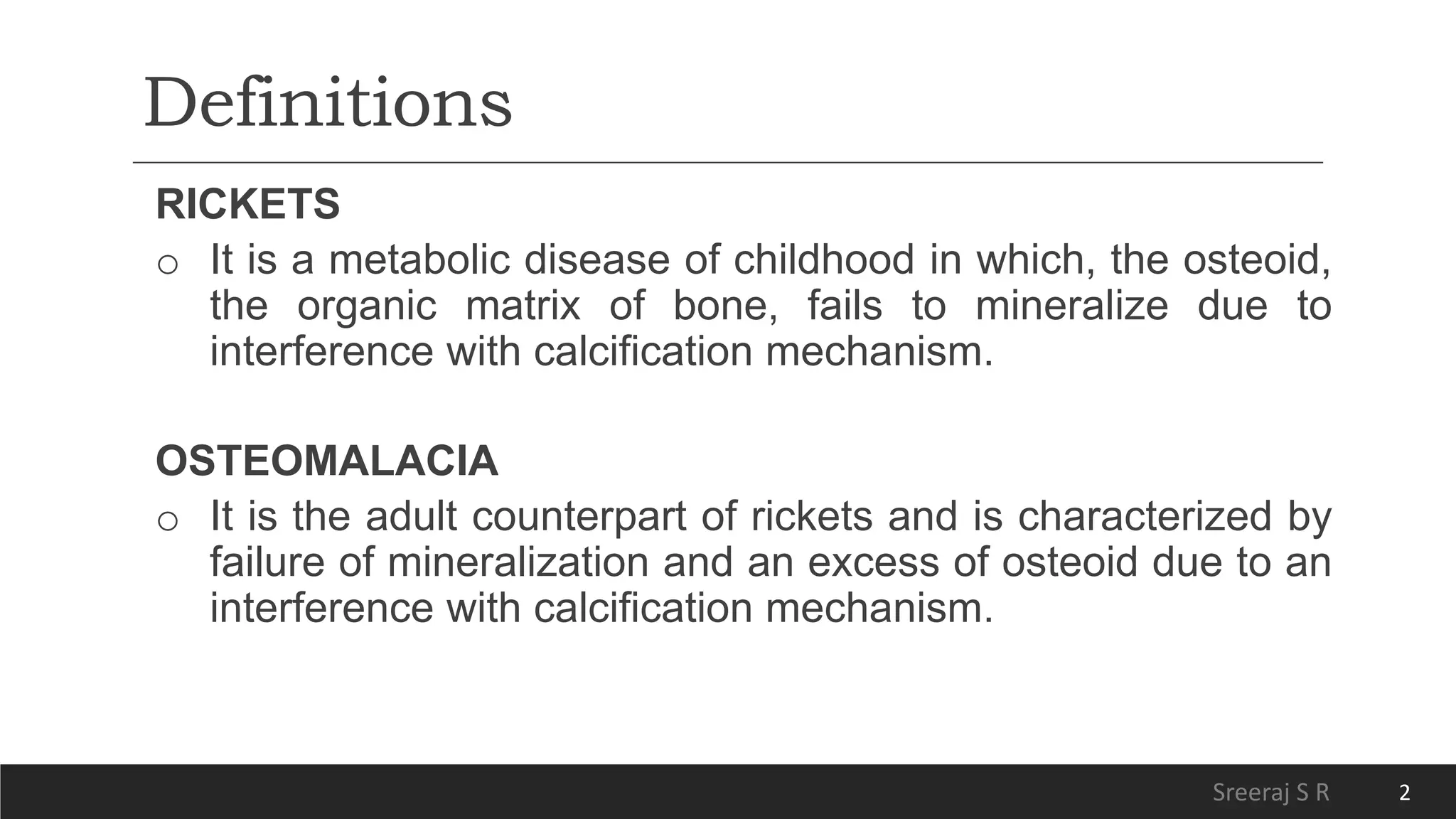 Physiotherapy for Rickets and Osteomalacia | PPTX