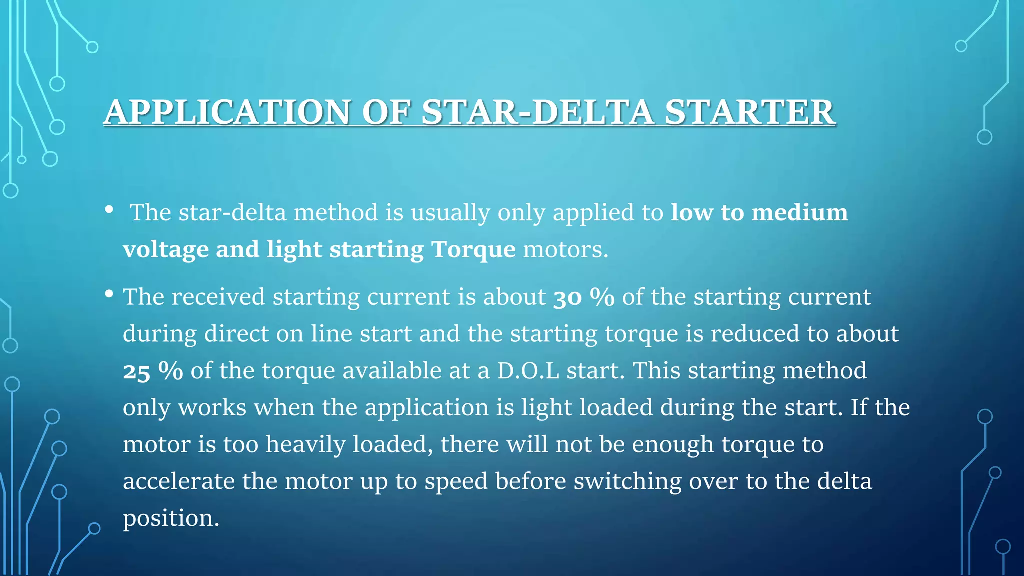 TYPES OF ELECTRICAL STARTERS | PPTX