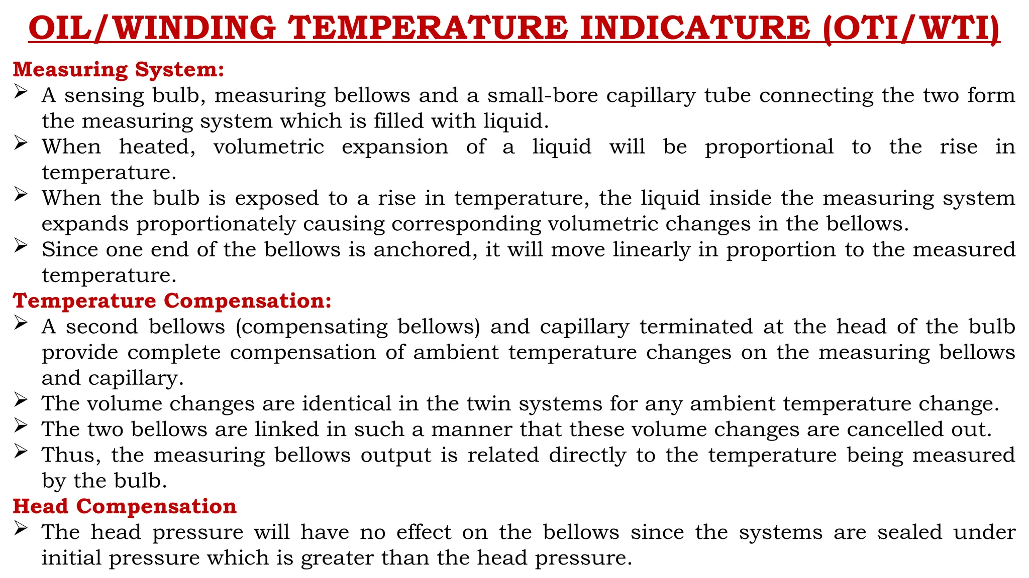 power transformer Temp Measurement indicators | PPTX