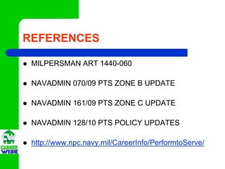 Perform To Serve (Navy Career Wise Training) | PDF