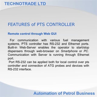 New Forecourt Controller by TECHNOTRADE LTD - PTS Controller | PDF