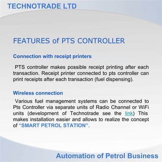 New Forecourt Controller by TECHNOTRADE LTD - PTS Controller | PDF