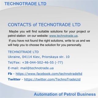 New Forecourt Controller by TECHNOTRADE LTD - PTS Controller | PDF