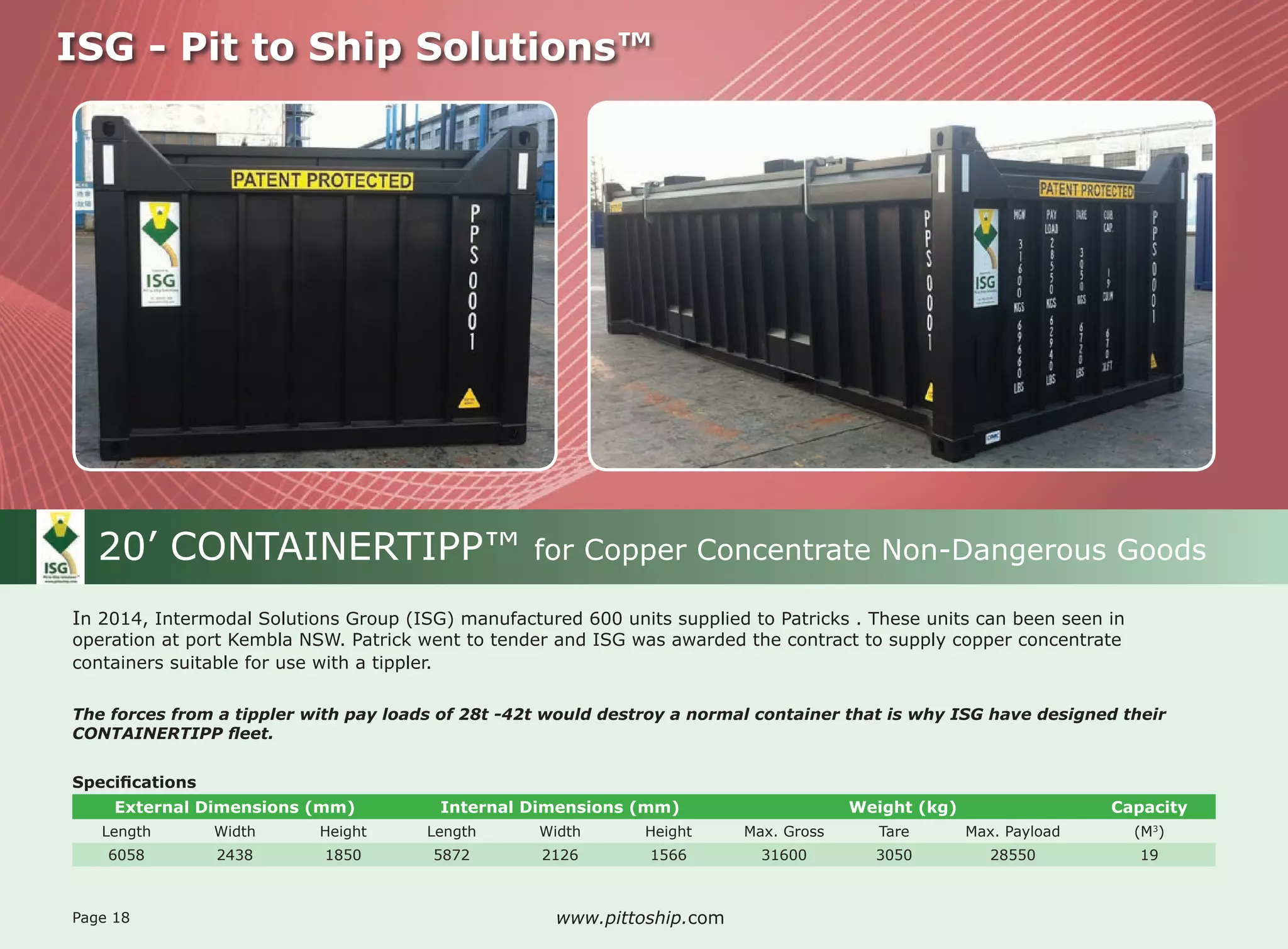 ISG Pit to Ship Bulk Container Brochure 2015 | PDF | Africa Travel ...
