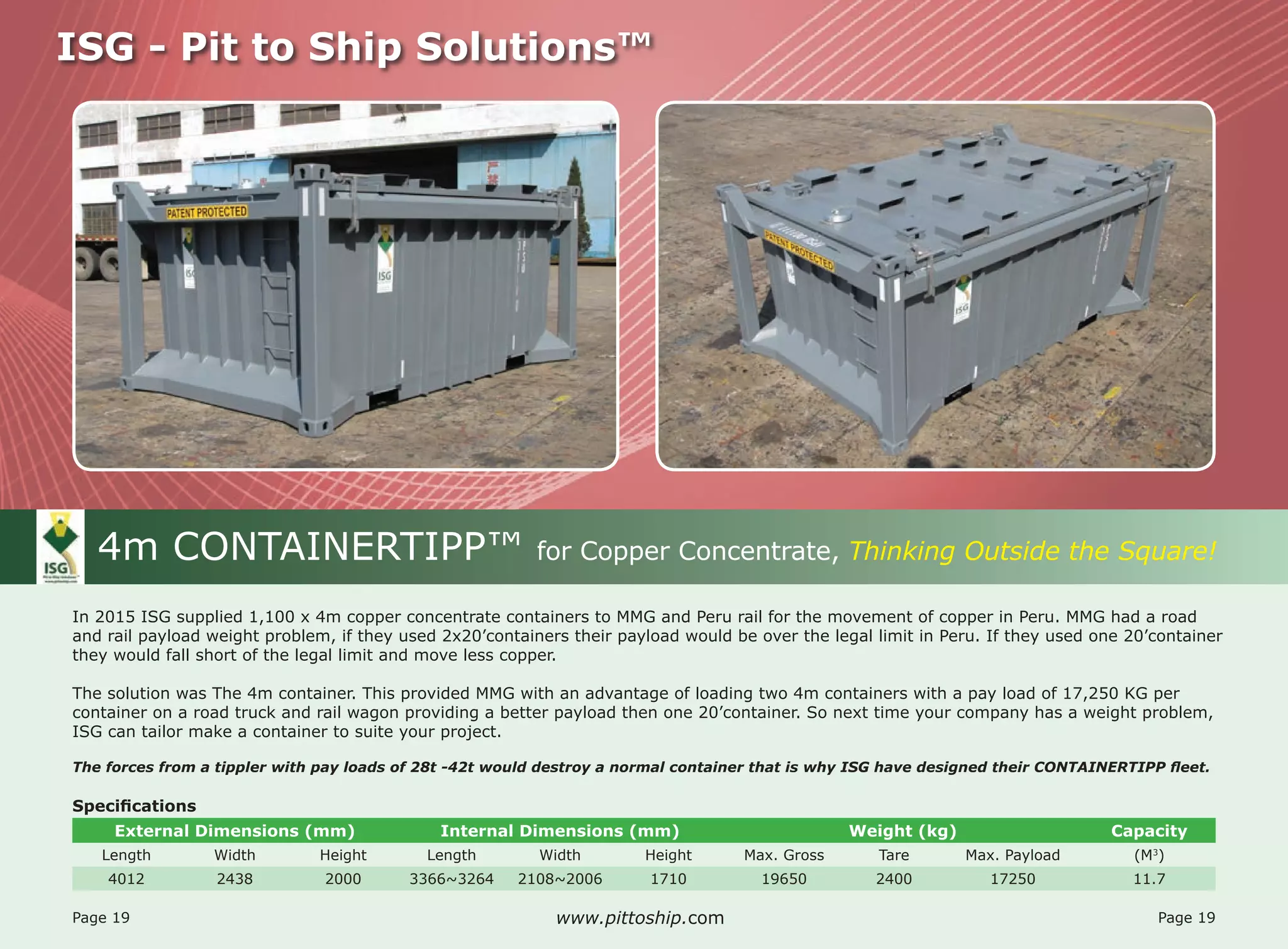 ISG Pit to Ship Bulk Container Brochure 2015 | PDF | Africa Travel ...