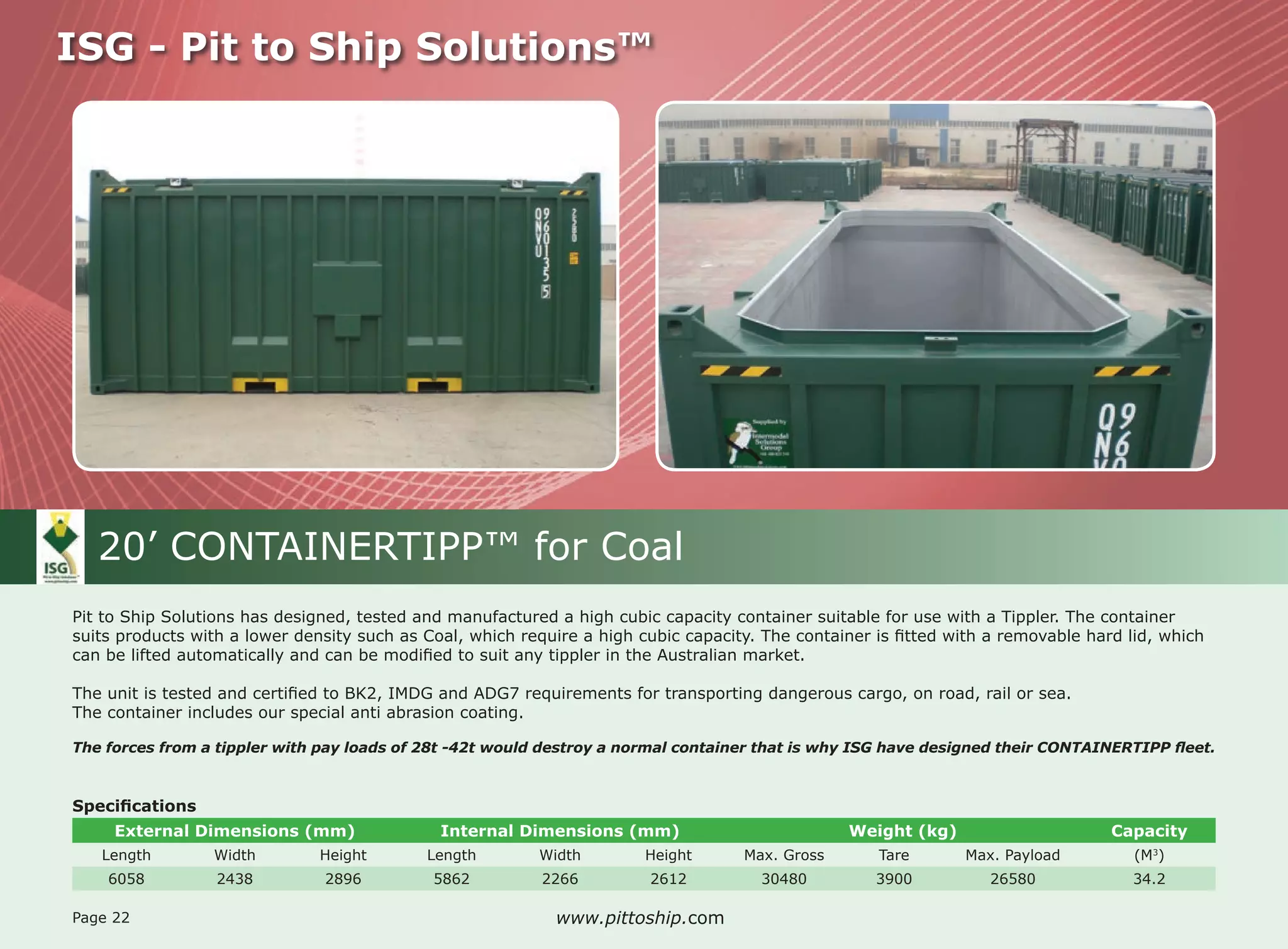 ISG Pit to Ship Bulk Container Brochure 2015 | PDF | Africa Travel ...