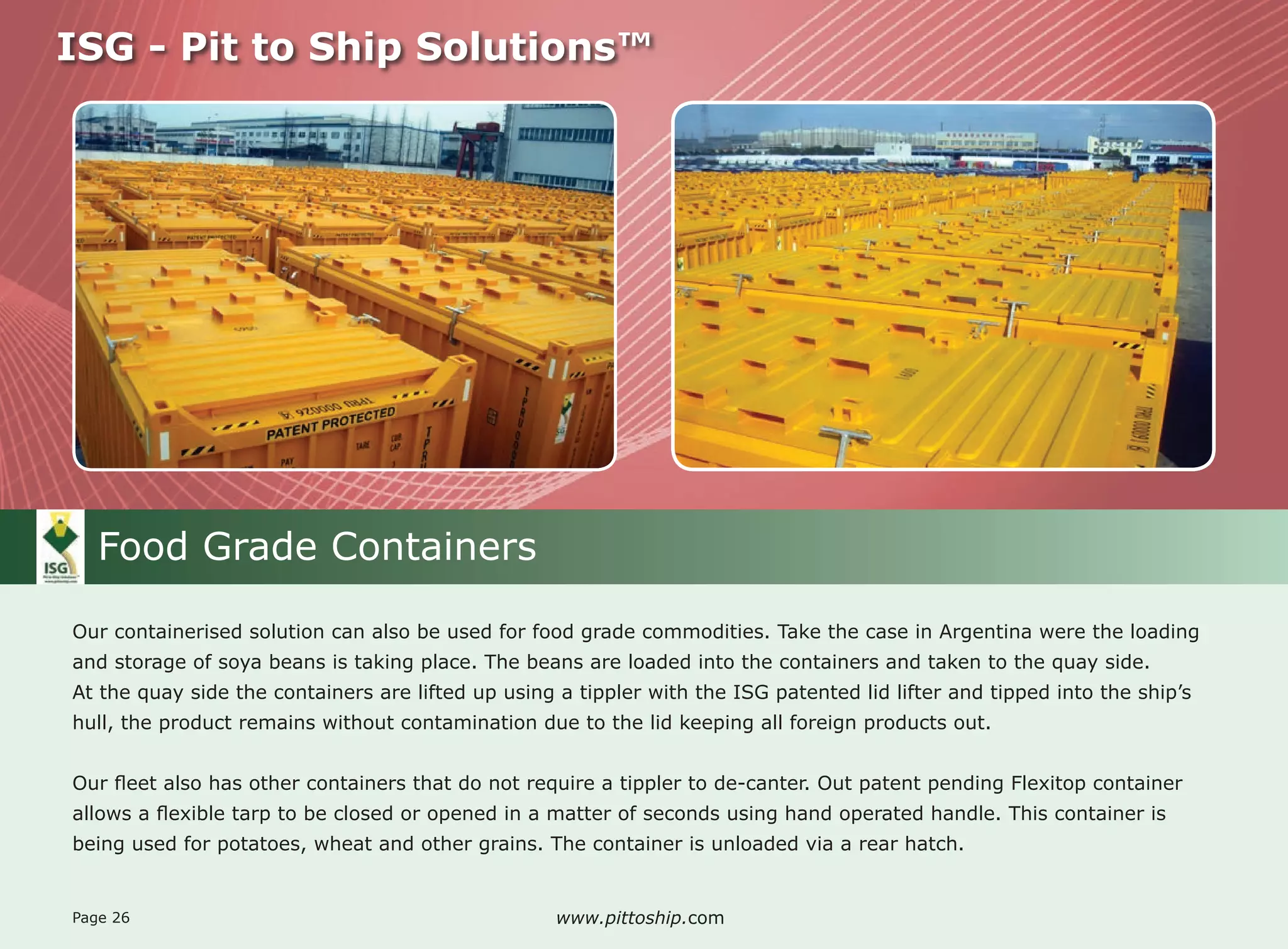 ISG Pit to Ship Bulk Container Brochure 2015 | PDF | Africa Travel ...