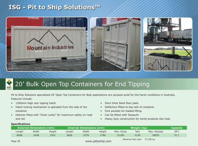 ISG Pit to Ship Bulk Container Brochure 2015 | PPT
