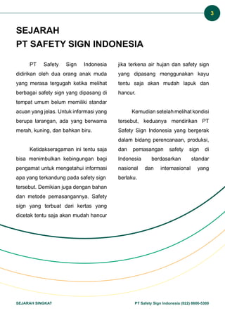 PT Safety Sign Indonesia Company profile 2017 | PDF