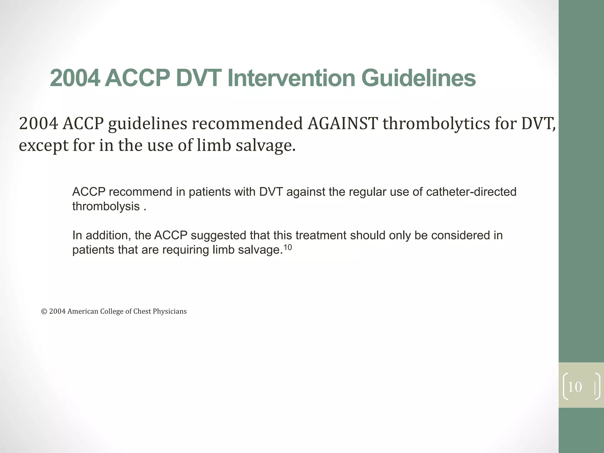 Iliofemoral DVT thrombolysis | PPTX