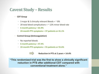 Iliofemoral DVT thrombolysis | PPTX