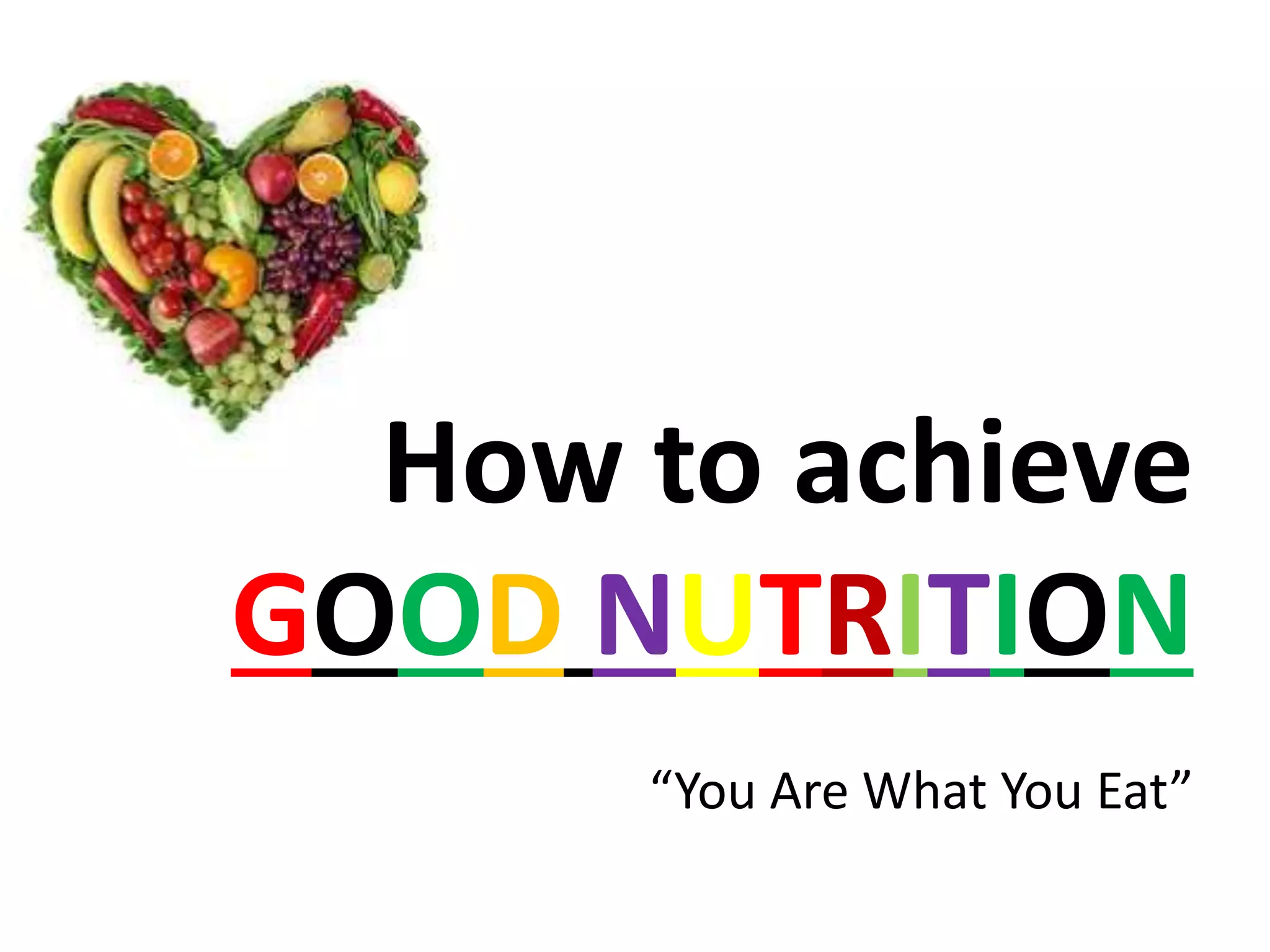 How to Achieve Good Nutrition slideshow | PPTX