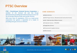 Ptsc m&c brief profile (may2012) | PDF | Civil Engineering Industry ...