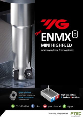 ใหม่ YG1 ENMX milling tool ทูลงานมิลลิ่งแบบ high feed | PDF