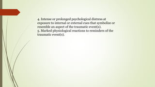 Post Traumatic Stress Disorder(PTSD) | PPTX | Mental Health | Diseases ...