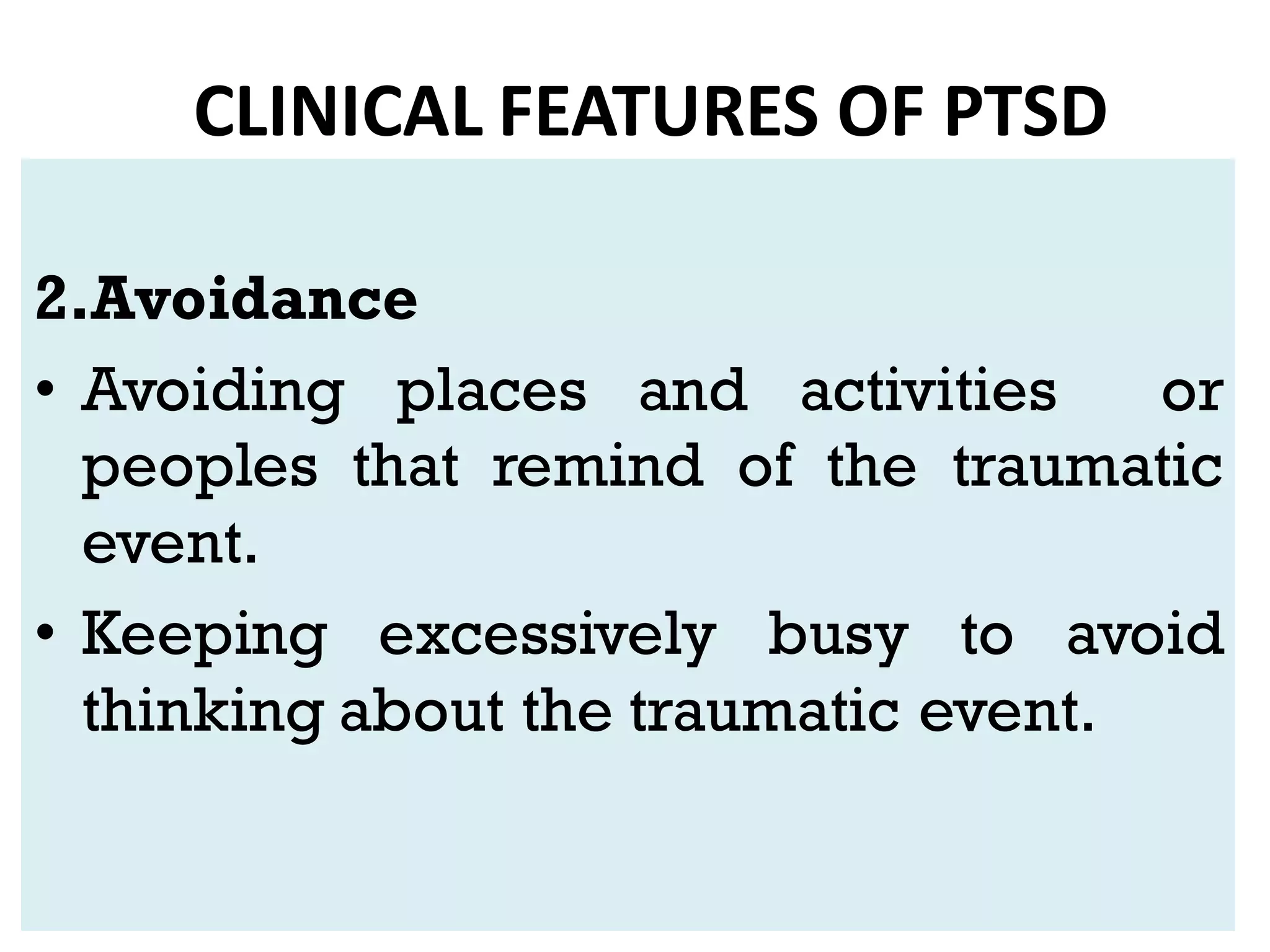 Post traumatic stress disorder (PTSD) | PDF