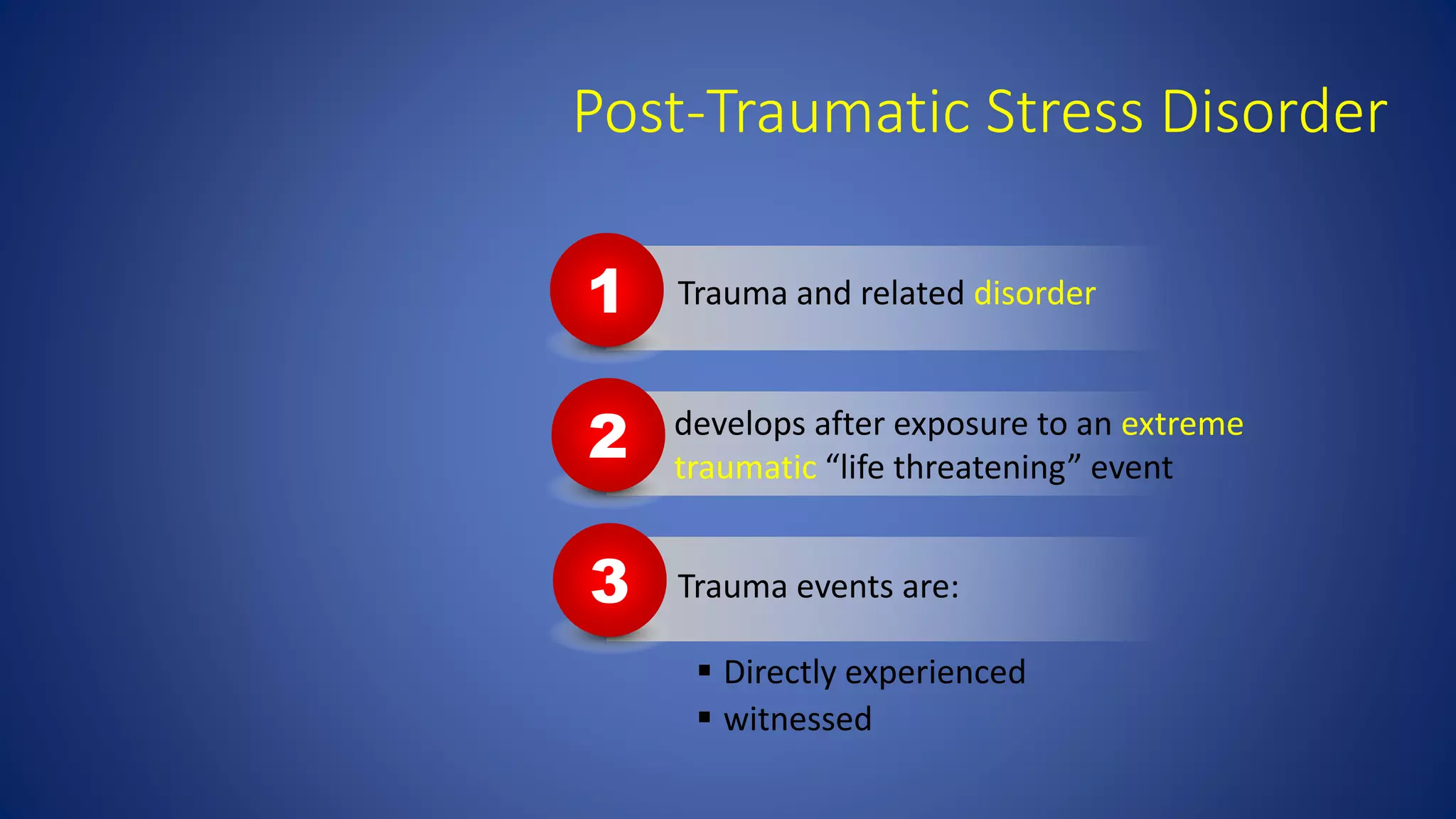 PTSDs Post-Traumatic Stress Disorder | PPTX