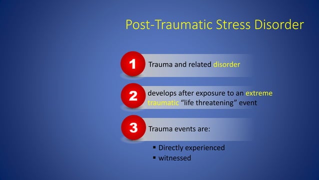 PTSDs Post-Traumatic Stress Disorder | PPTX | Mental Health | Diseases and Conditions