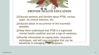 Post Traumatic Stress Disorder in nursing .pptx