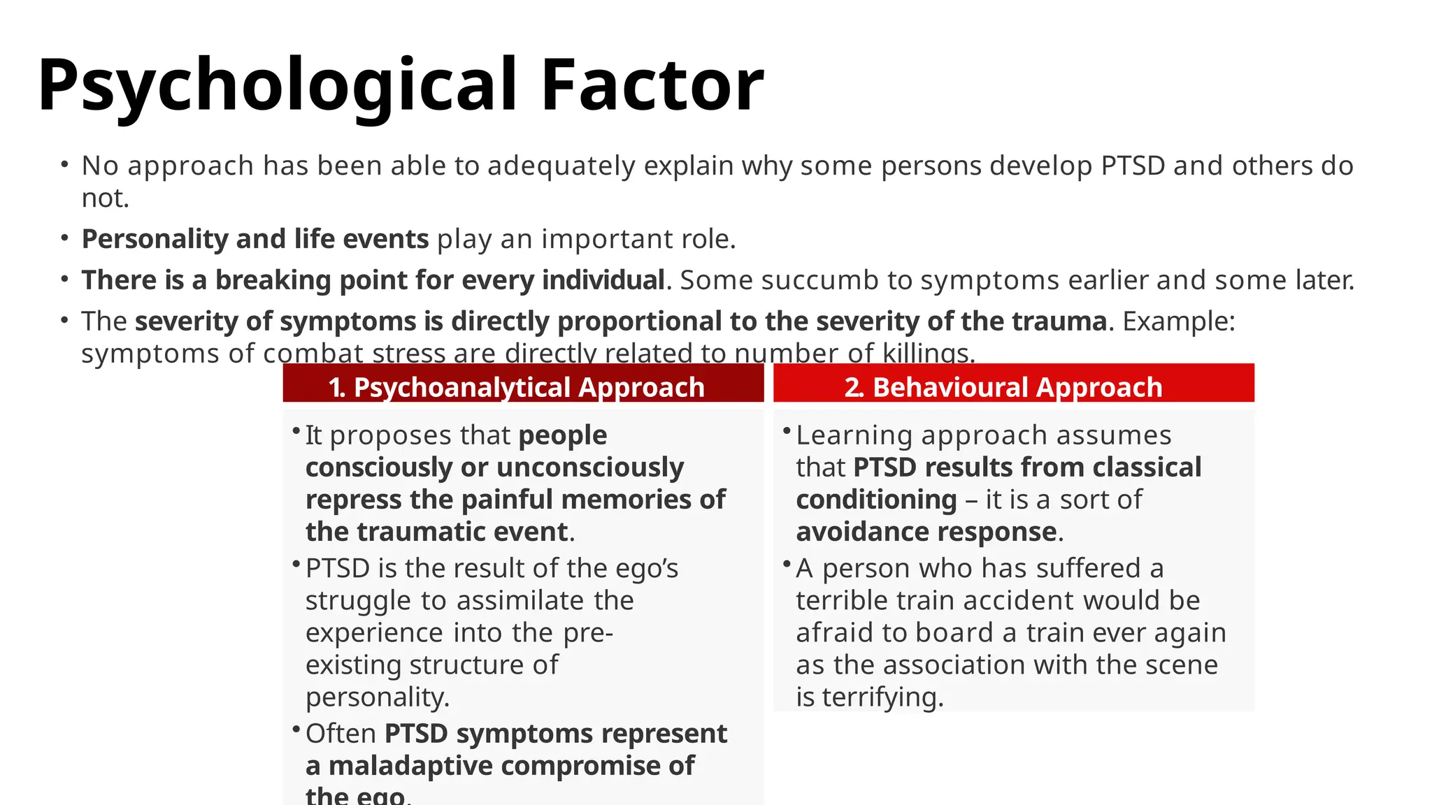 Post Traumatic Stress Disorder (PTSD) PPT | PPTX