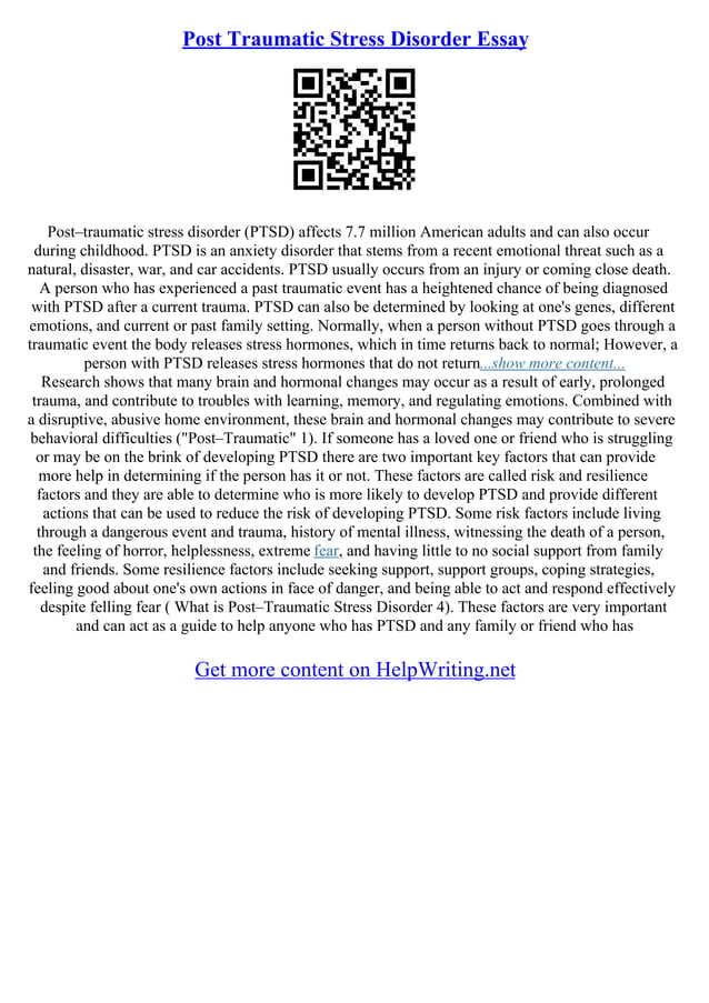 Ptsd Essay | PDF