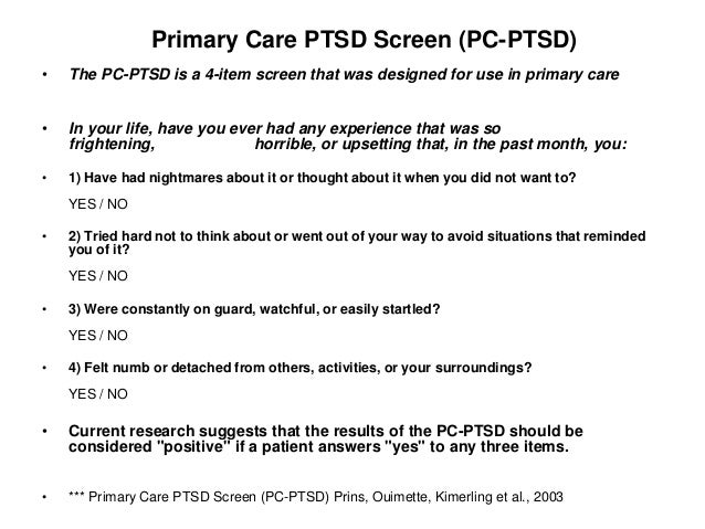 primary care management of the returning veteran with PTSD