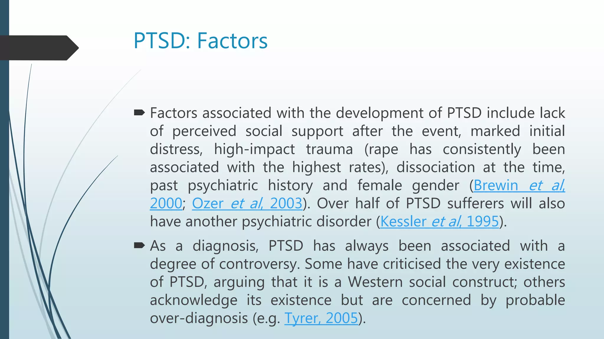 Post Traumatic Stress Disorder PTSD | PPT