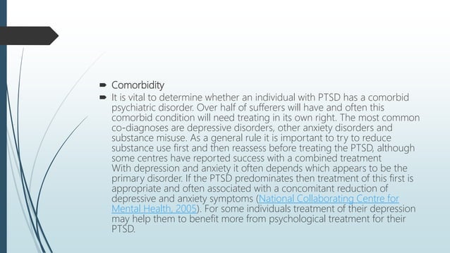 Post Traumatic Stress Disorder PTSD | PPT