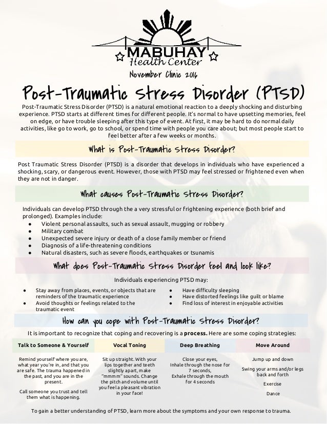 PTSD Handout - November Clinic