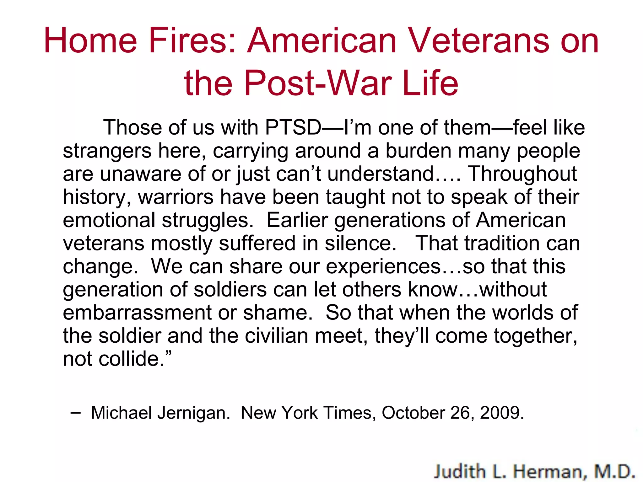 PTSD Historical Overview | PDF