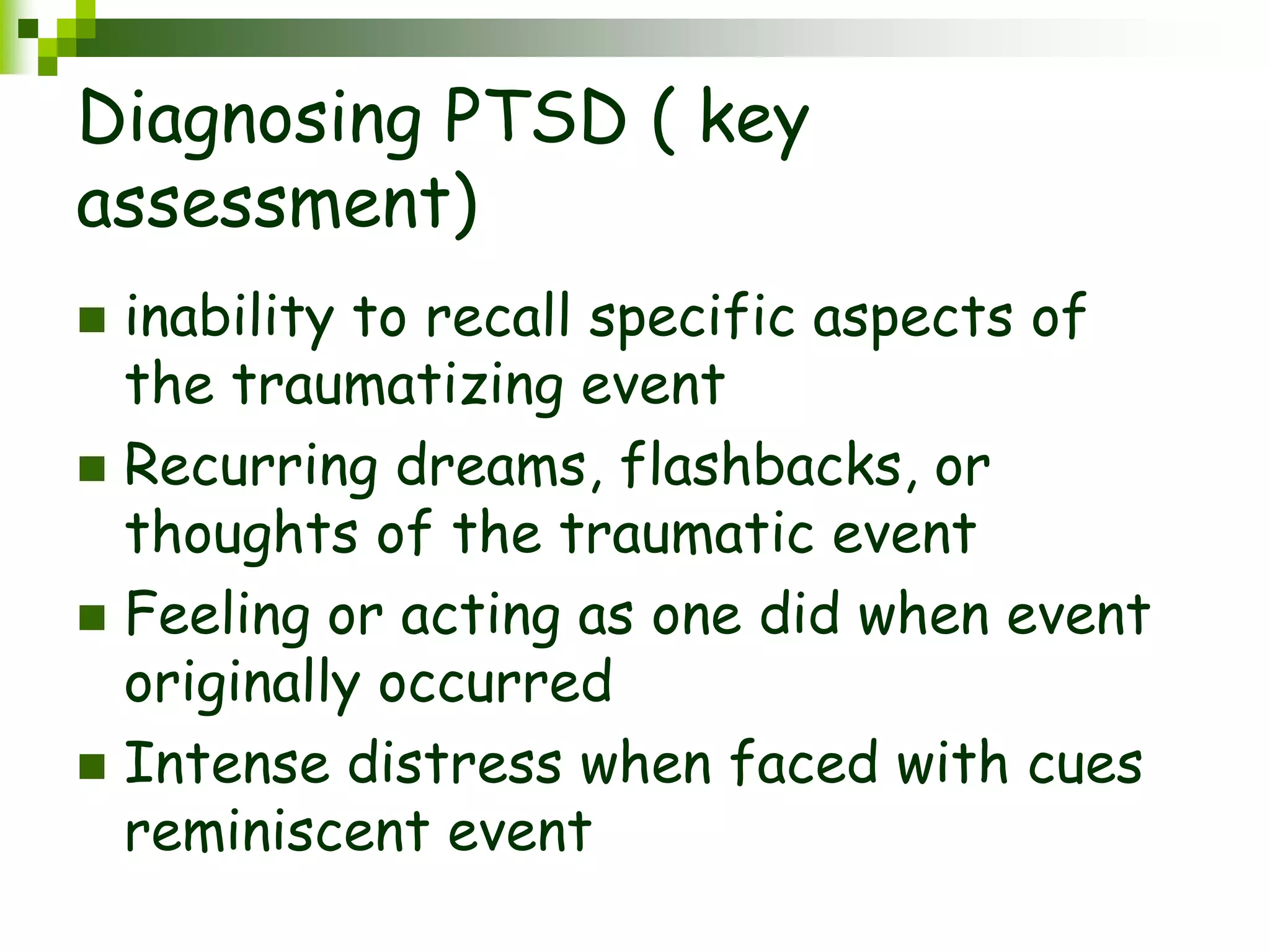 Ptsd (post traumatic stress disorder) | PPTX