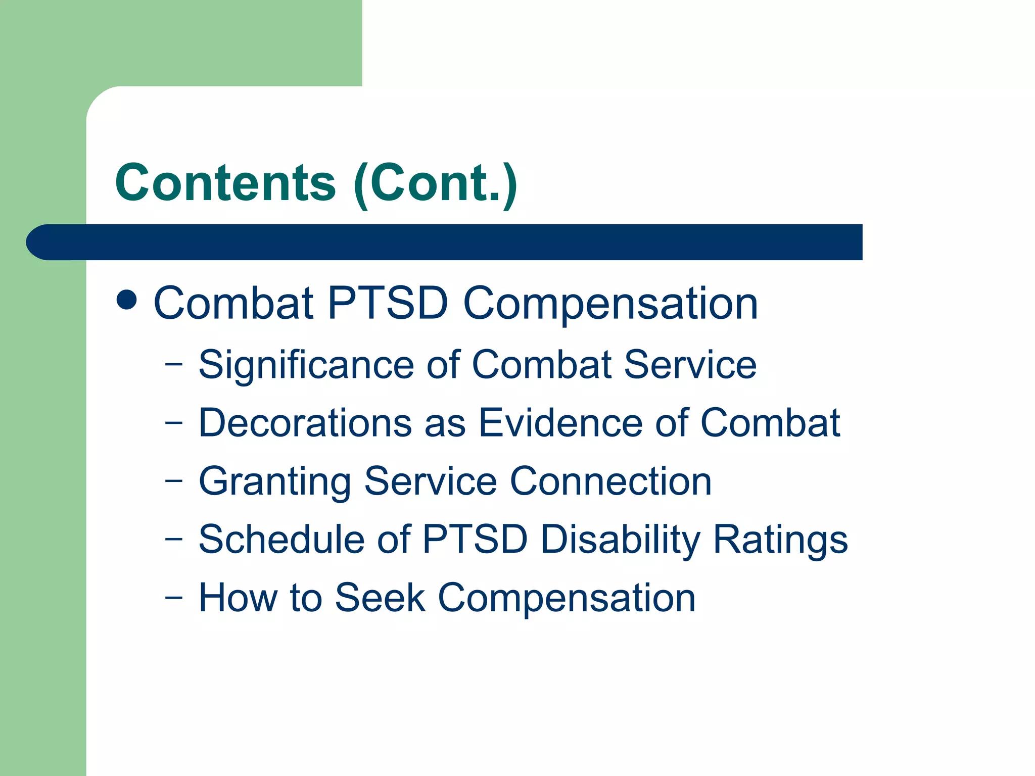 Department of Veterans Affairs - VA - Combat Post-Traumatic Stress ...
