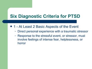 Department of Veterans Affairs - VA - Combat Post-Traumatic Stress Disorder - PTSD ...