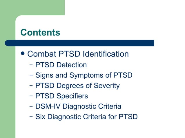 Department of Veterans Affairs - VA - Combat Post-Traumatic Stress ...